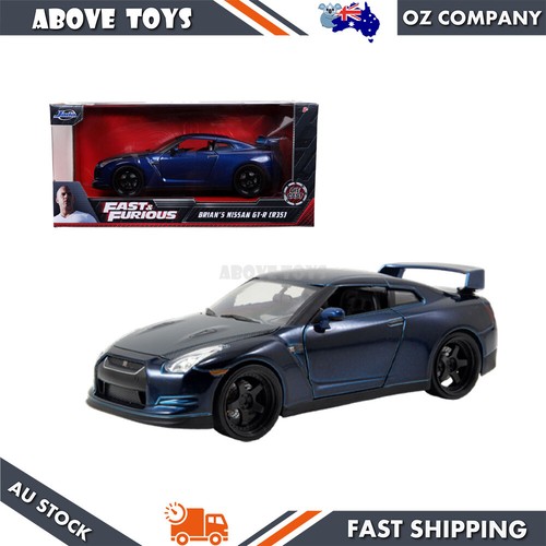 Jada 1:24 Fast & Furious 2009 Brian's Nissan GT-R R35 Dark Blue Diecast ...