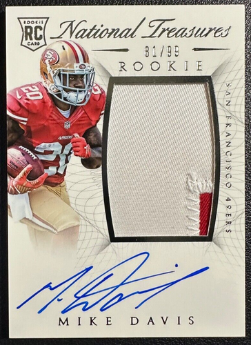 MIKE DAVIS 2015 Panini National Treasures Rookie Patch Autograph RC RPA ...
