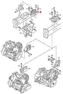 Genuine VW Golf Variant Jetta Tiguan Engine Mounting Right 5Q0199262BM ...