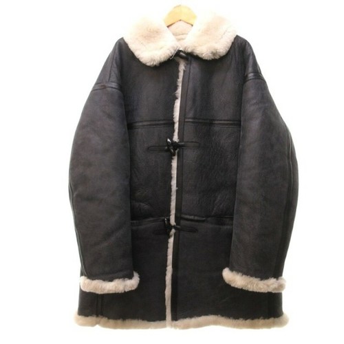 OLDJOE 24AW DISSTRESSED SHEARLING IRVINE COAT Mouton Jacket Fur Sheep ...