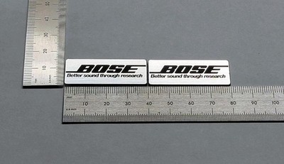 Bose Speaker And Equipment Badge Logo Emblem - Brushed Silver / Black ...