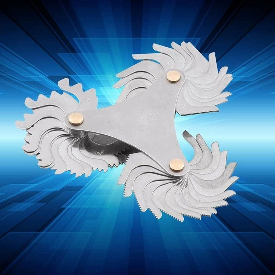 Thread Pitch Gauge Screw Caliper Gage Measuring Set Metric + Inch ...