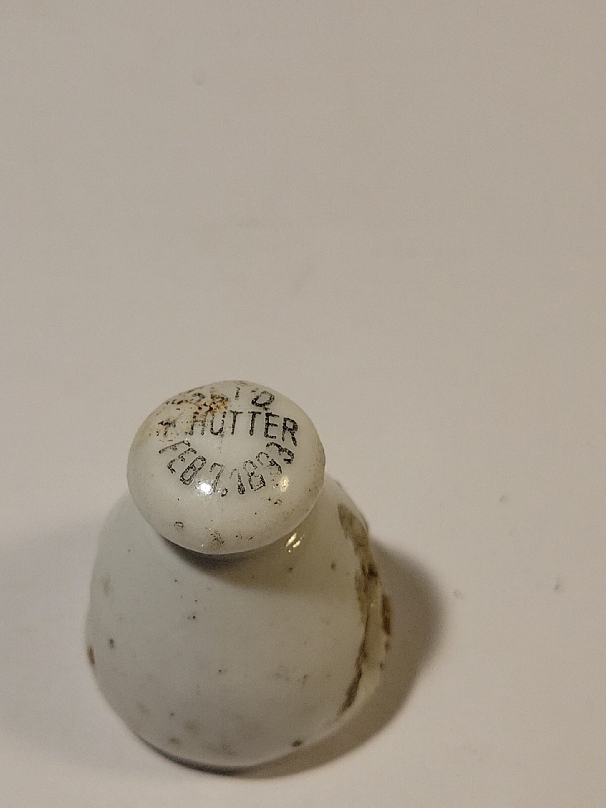 Vintage Bottle Stopper - K Hutter February 7th 1893 | eBay