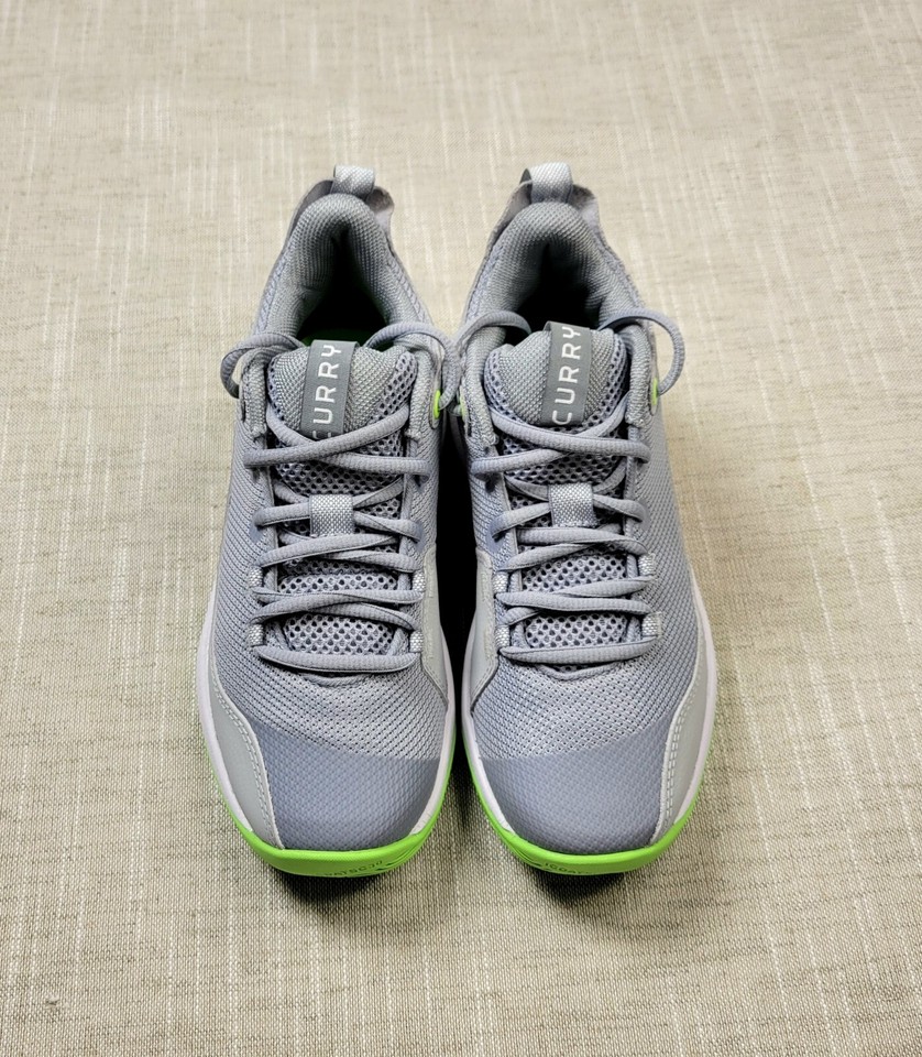 Under Armour Curry 3Z5 Shoes GS Size 4Y Boys Gray White Lime Basketball ...