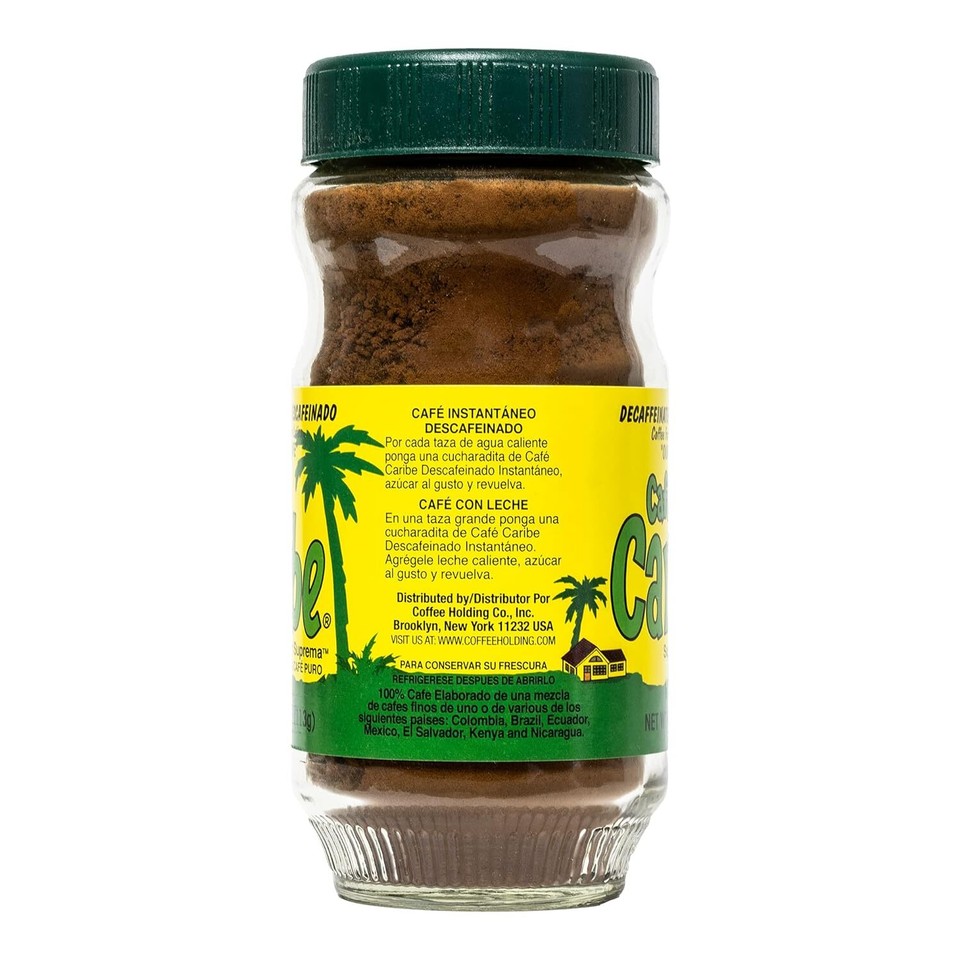 6 Pack - CAFE CARIBE Decaf Instant 100% Espresso Coffee, Dark Roast ...