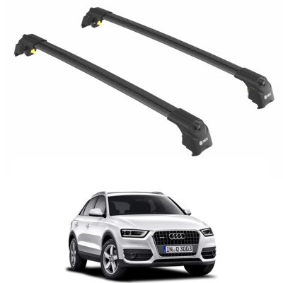 to Fit to Fit Audi Q3 (8U) SUV 12-18 Roof Racks Cross Bars Black Set ...