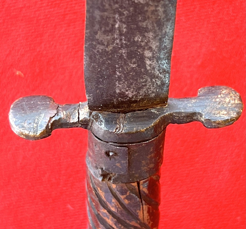 Civil War Toothpick Dagger Bowie Knife Triangle Blade Forged LQQK | eBay