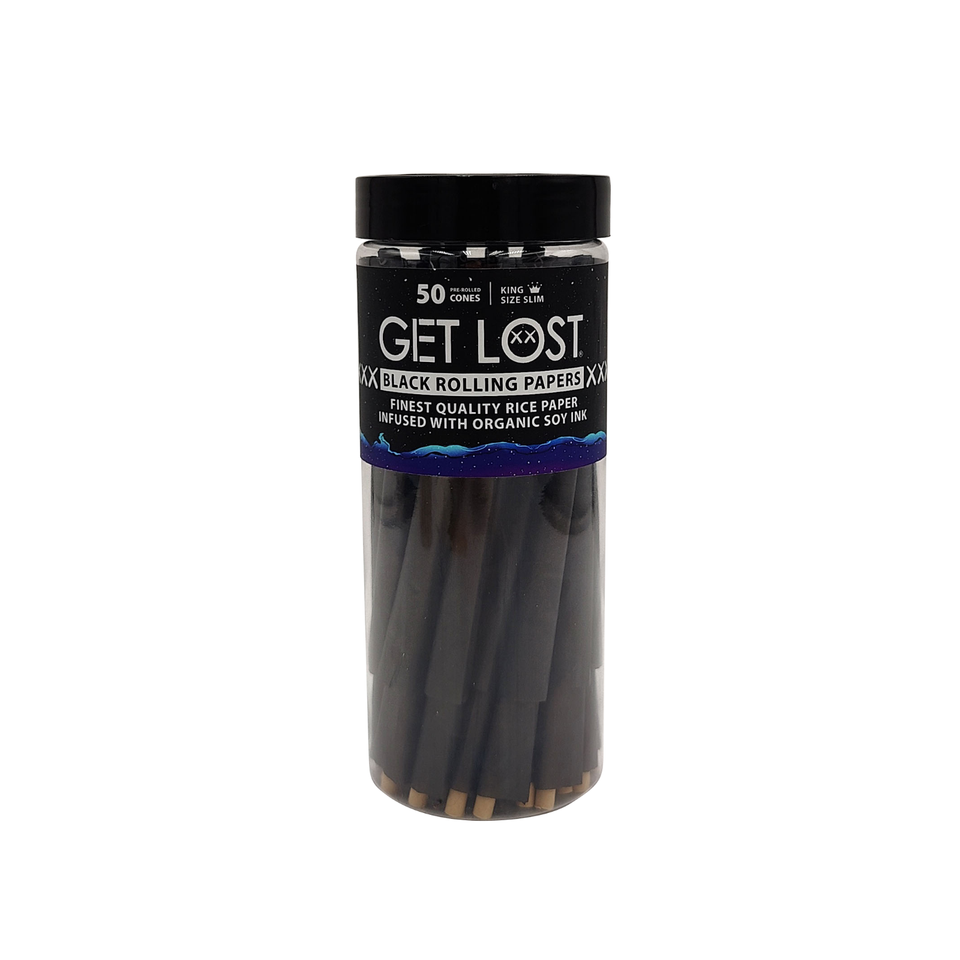 GET LOST BLACK PRE ROLLED CONES - KING SIZE 50 PACK JAR DISPLAY | eBay