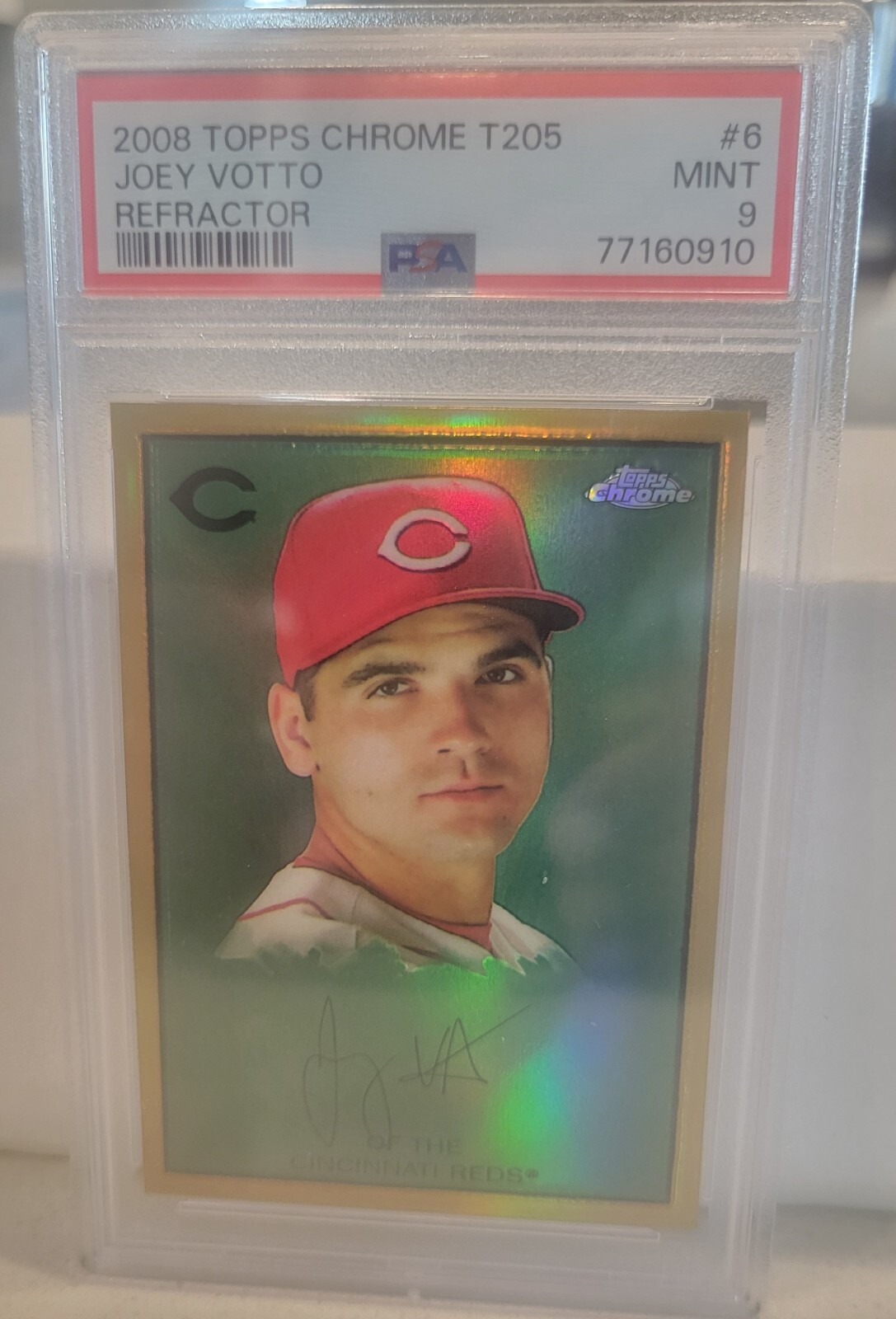 2008 Topps Chrome Joey Votto RC Refractor #TCCP6 Target T205 PSA MINT 9 ...