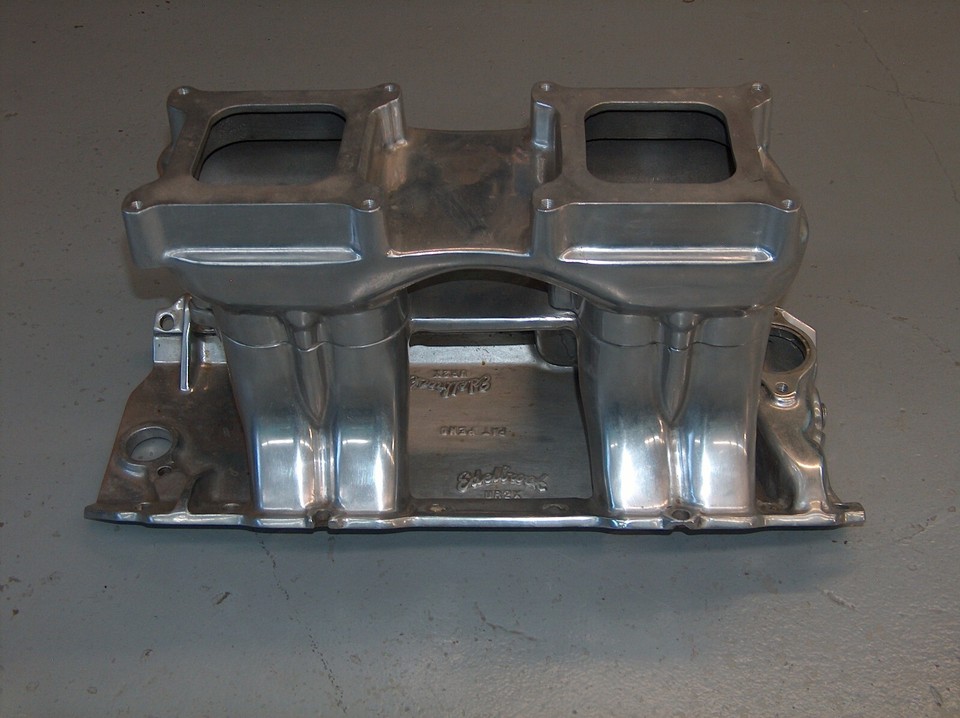 Vintage Edelbrock BB Chevy 2x4 Tunnel Ram Intake Manifold UR2X Chipped ...