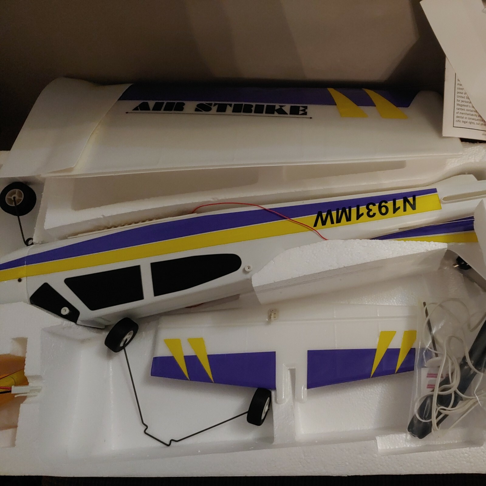 1999 Megatech Airstrike 3 Channel Ready To Fly Electric RC Airplane ...