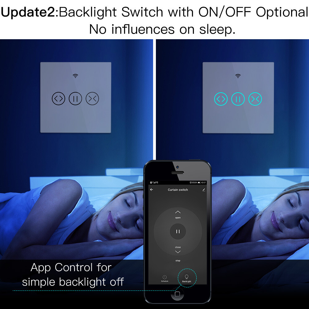 WiFi Smart Curtain Blind Switch for Electric Motorized Curtain Roller ...