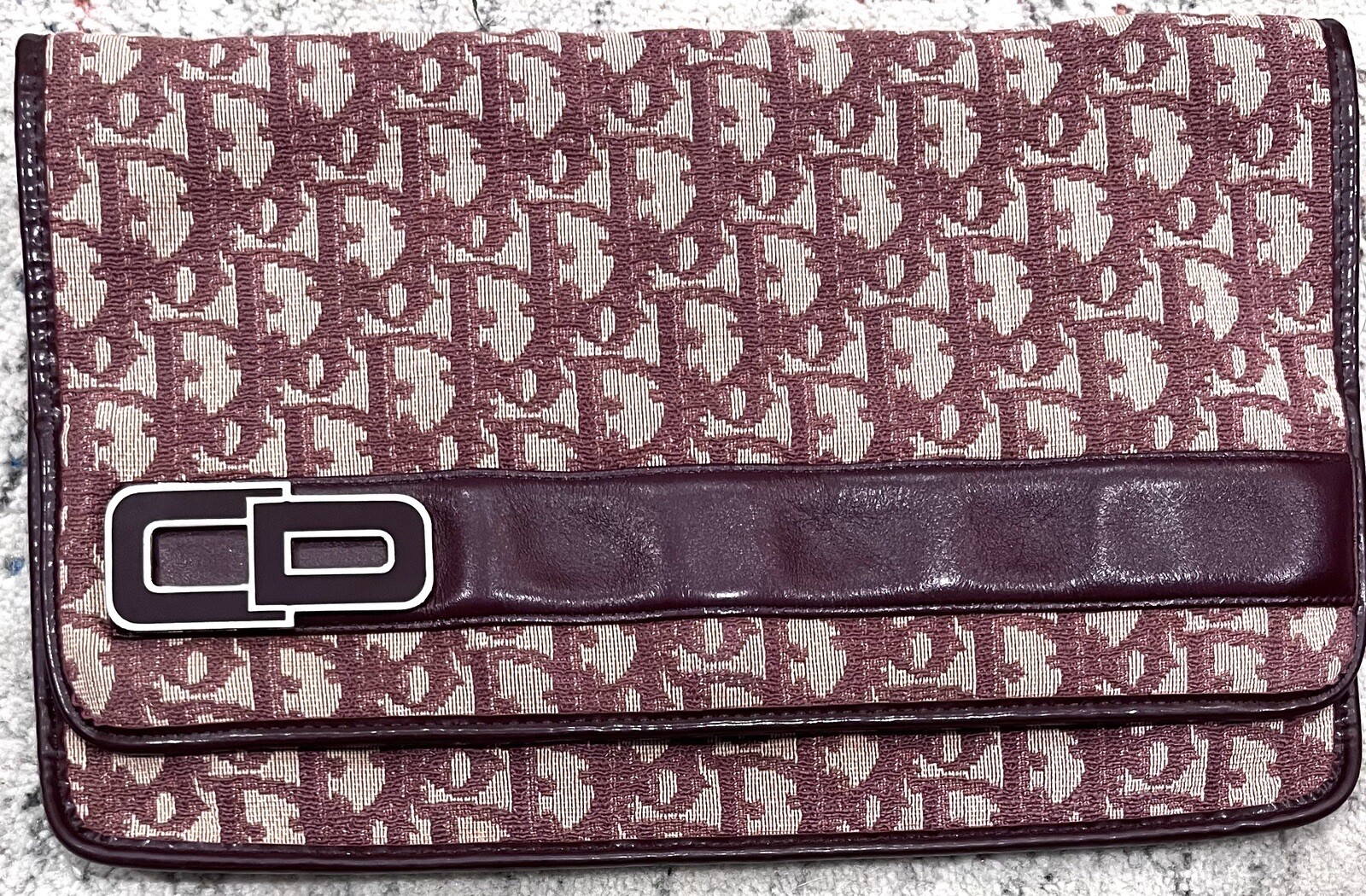 Vintage Christian Dior 1970s Envelope Clutch Red Trot… - Gem