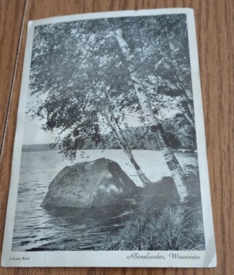 Rhinelander WI Antique Postcard Lone Rock 1941 | eBay