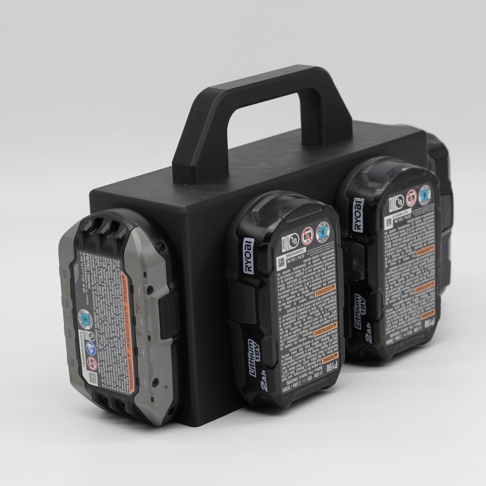 Ryobi one plus 18 volt 6 Slot Battery Caddy Carrying Case Battery ...