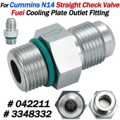 Fuel Pump Straight Fuel Check Valve For Cummins N14 Application ...