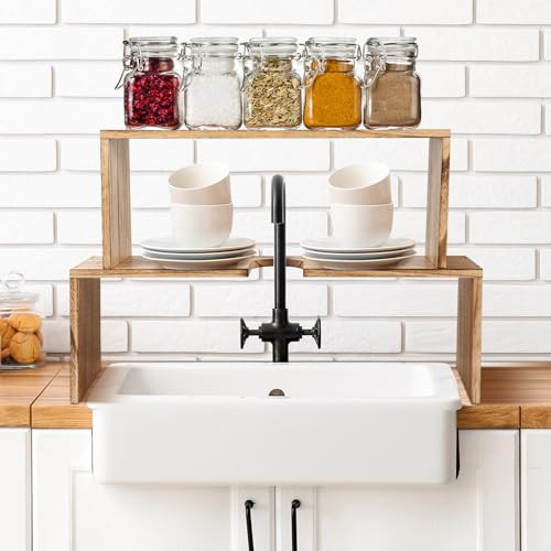 2 Pcs Over The Sink Shelf Bathroom Organizer Over The Faucet Kitchen | eBay