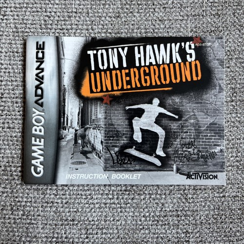 Tony Hawk's Underground GameBoy Advance GBA Instruction Manual Only | eBay