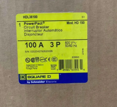 Square D HDL36100 circuit breaker new in box | eBay