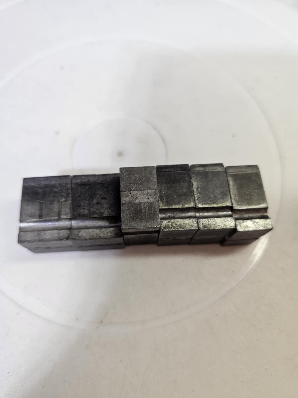 6 Vtg Printing Letterpress Printers Block Lead Letter "H R D M R B"- G3 ...