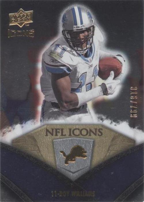 2008 Upper Deck Icons - Nfl Icons Roy Williams #NFL20 Silver /799 for ...
