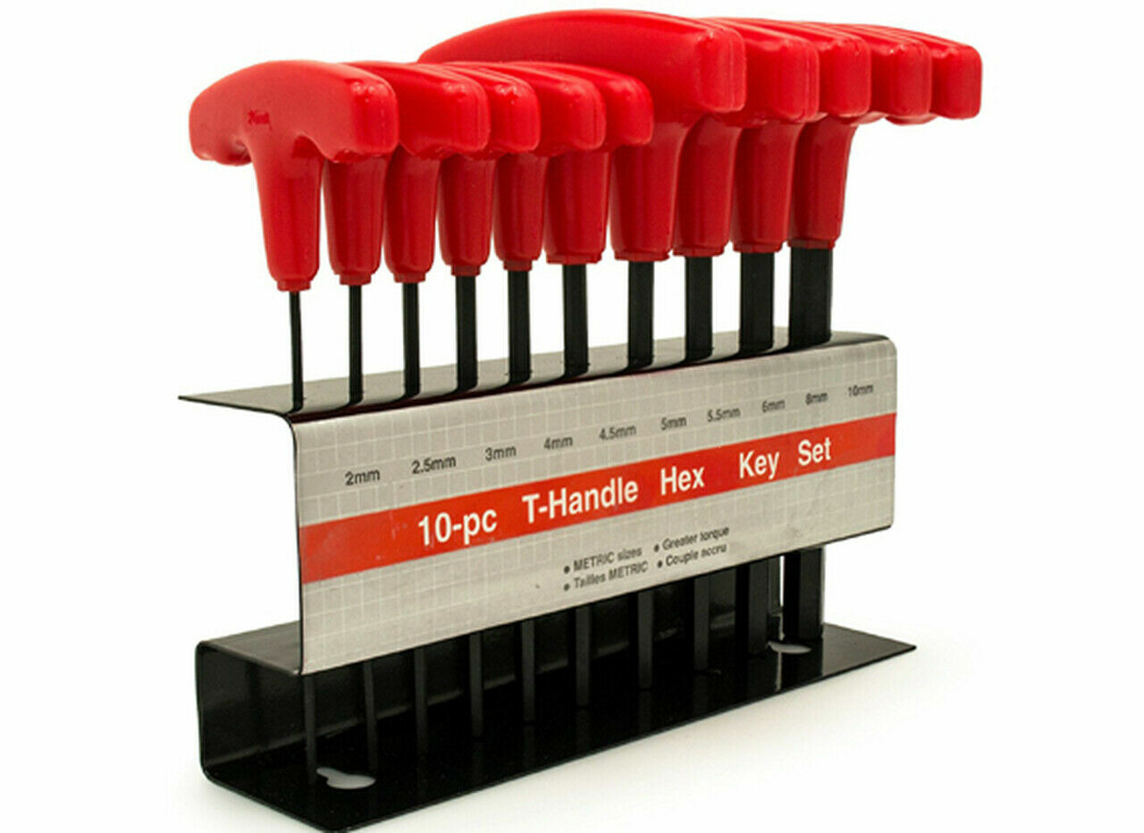 T Handle Hex Key Set 10 pcs METRIC Allen Wrench 2 -10 mm Allan Keys Kit ...