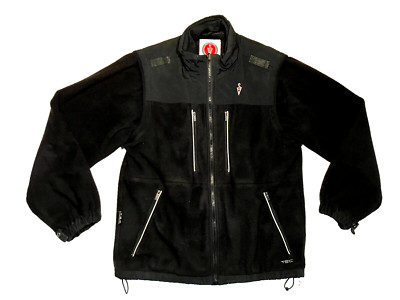 SCOTTEVEST Black Warm CONVERTIBLE FLEECE JACKET Tec Gear Vest Hike Coat ...