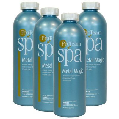 ProTeam Spa Metal Magic 1qt 4pk Remove Iron, Copper, Silver and ...