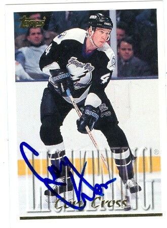 Cory Cross autographed Hockey Card (Tampa Bay Lightning) 1995 Topps #44 ...