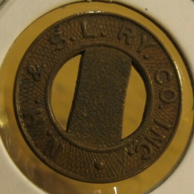 Very Old N.H. & S.L. Ry. Co. Saybrook, CT Transit Trolley Token ...