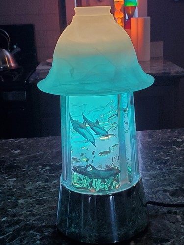 VINTAGE 1994 TANAKA ROTATING DOLPHIN MOTION LAMP NIGHT LIGHT (ONLY ONE ...