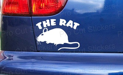 The RAT Funny Custom Car Van Window Bumper Stickers Decal RAT Scene ...