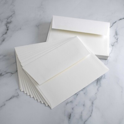 Snow White A2 Envelopes (4⅜" x 5¾") | 70lb Text Paper | Various Set ...