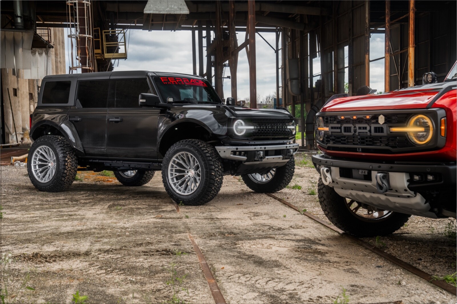 FERRADA FTR9 MACHINED SILVER WHEELS RIMS FOR FORD BRONCO 22X12 -44 ...