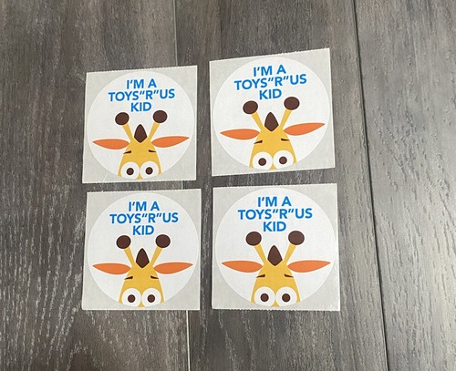 Lot Of 4 “I'm a Toys R Us Kid" 3” Geoffrey Stickers RARE Never sold in ...