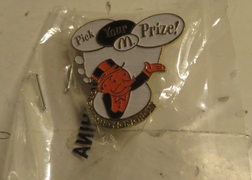 McDonald's PICK YOUR PRIZE Crew 2001 Lapel Pin Monopoly Metal 1" tall ...