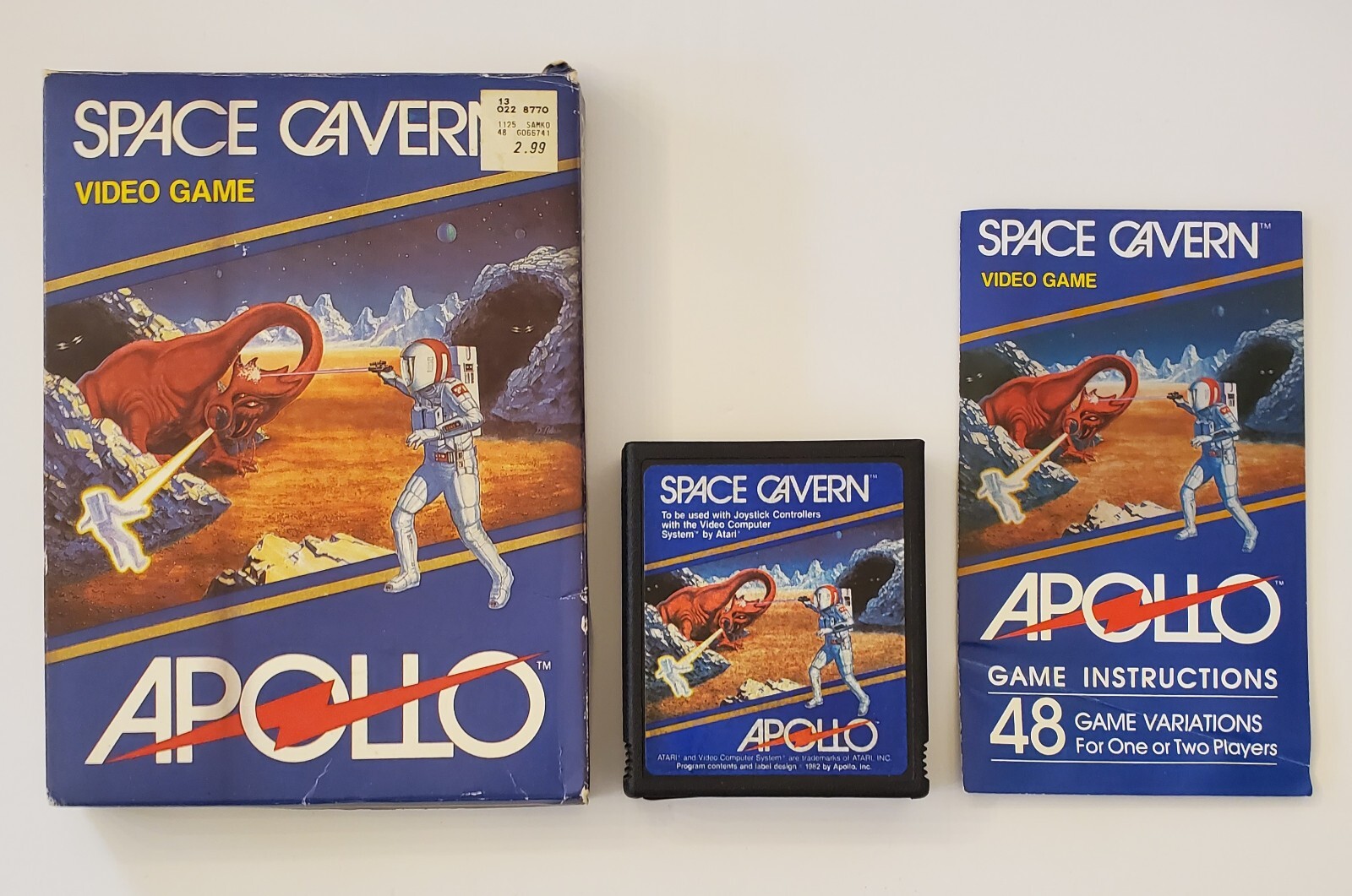 Space Cavern Atari 2600 game by Apollo - Complete in box CIB | eBay