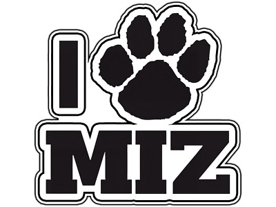Missouri Tiger Paw Logo College Sticker Waterproof Vinyl Decal Die-Cut ...