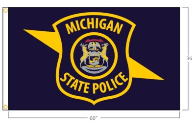 Michigan State Police Flag 3 ft x 5 ft Heavyweight Outdoor Nylon | eBay
