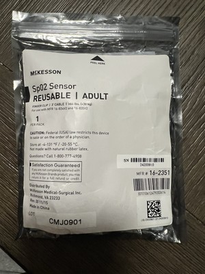 McKesson SpO2 Sensor Finger Adult Reusable | eBay