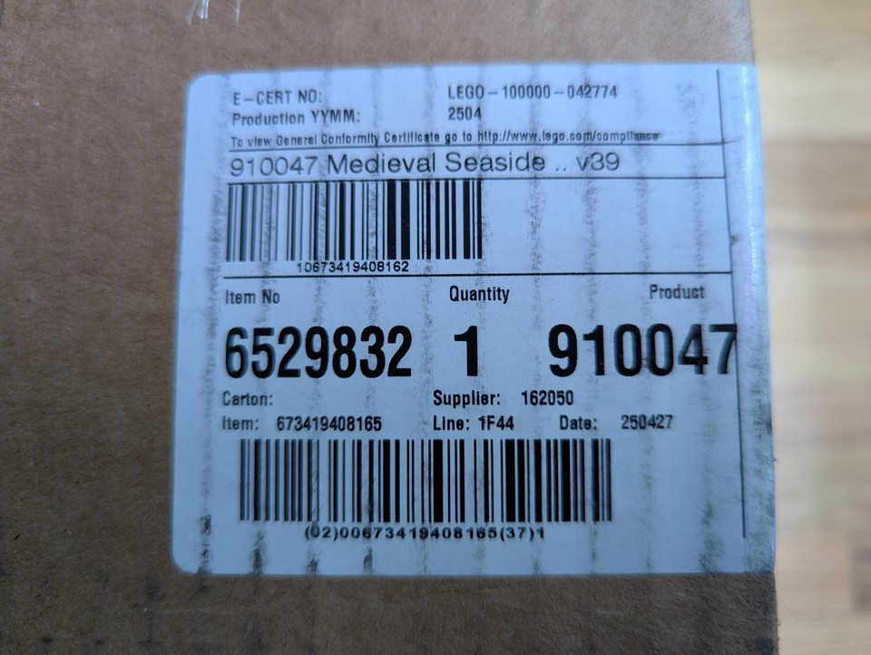 LEGO 910047 Medieval Seaside Market Bricklink Designer Series Castle US ...