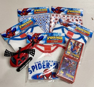 Vintage Marvel Spider-Man Lot Baby Shirts, Diaper Covers, Spider-Copter ...