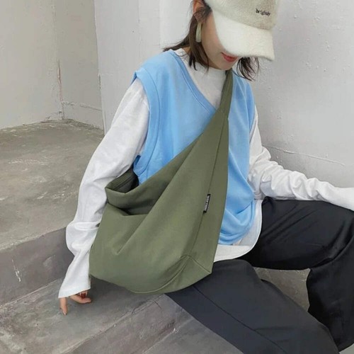 Canvas Tote Bags Women Casual Handbags Solid Color Shoulder Bag ...