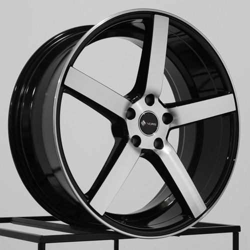 Used 20x8.5 OS RT5 5x114.3 35 73.1 Black Machined Wheels set-4 | eBay