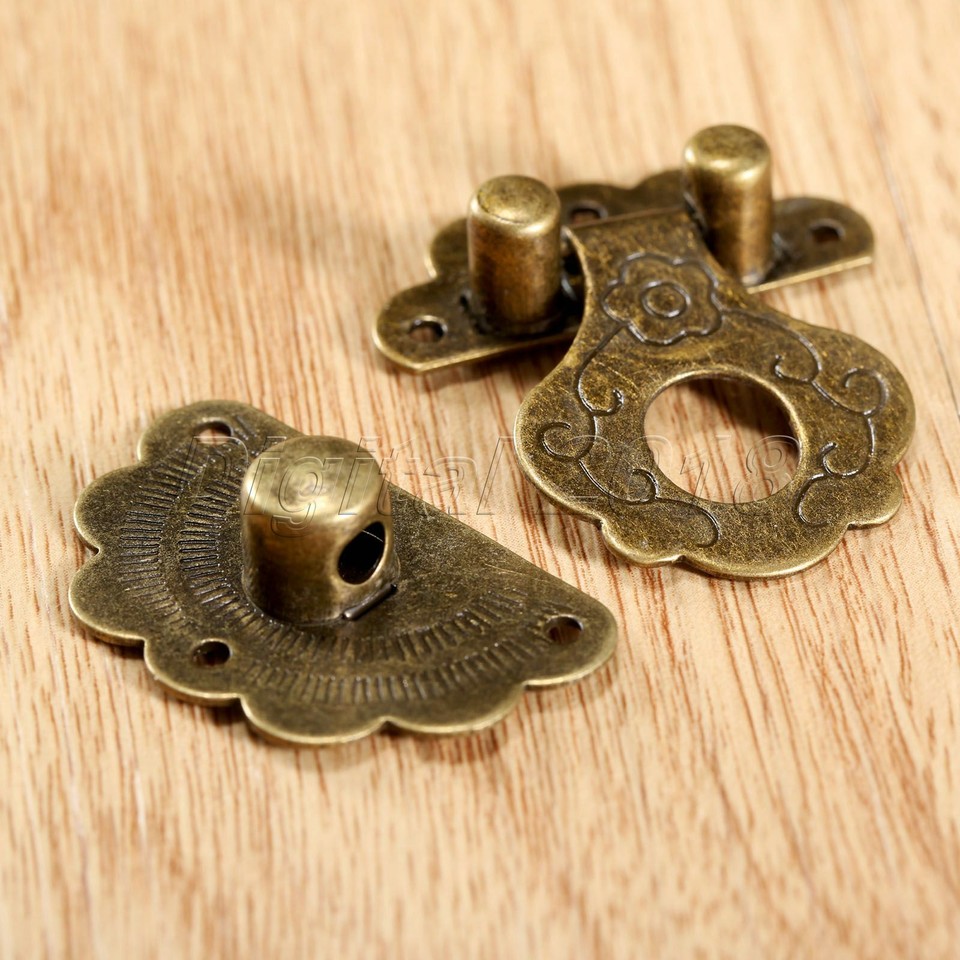 Retro Chinese Style Jewelry Box Furniture Chest Latch Hasp & Pull ...
