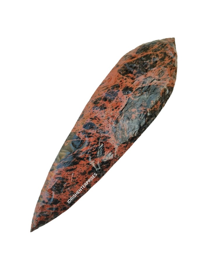 Large 10” Mahogany Obsidian Leaf Point Knife – Unique Flint Knapped ...