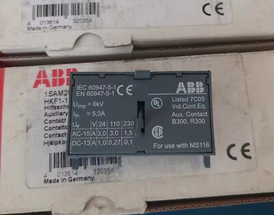 10PCS Auxiliary Contacts Manual Motor Starter ABB HKF1-11 HKF1 | eBay