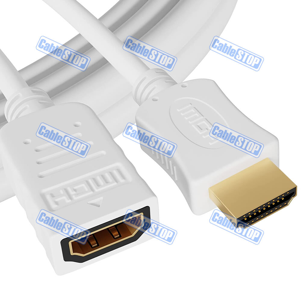HDMI Extension Cable Male Plug to Female Socket TV Lead 4K UHD 0.5m 1m ...