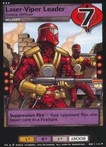GI Joe TCG: Laser-Viper Leader, Cobra Officer [Played] from set GI Joe ...