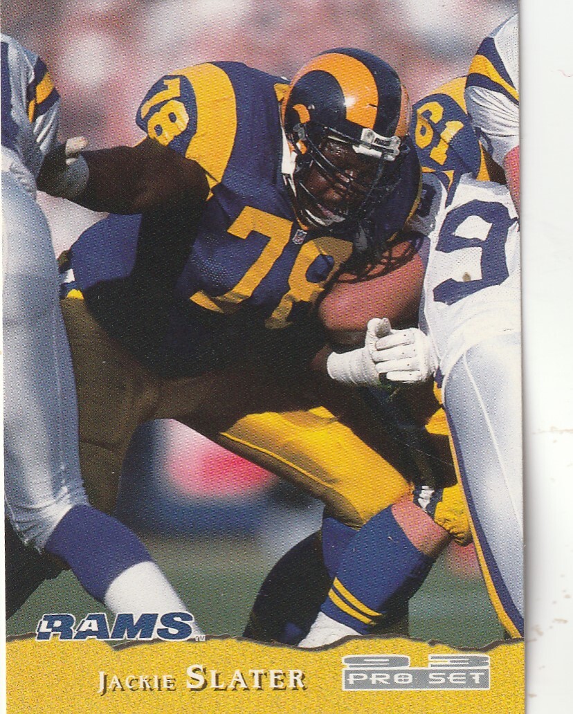 FREE SHIPPING-MINT-1993 Pro Set Jackie Slater #233 PLUS RAMS BONUS ...